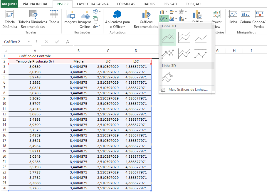 Como fazer um Gráfico ou Carta de Controle no Excel | Blog Voitto