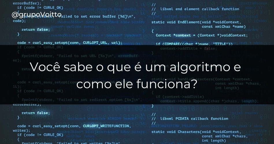 O que é algoritmo? Do usual a internet com exemplos | Blog Voitto